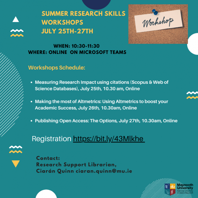 Research Skills Workshops, July 2023 | Maynooth University