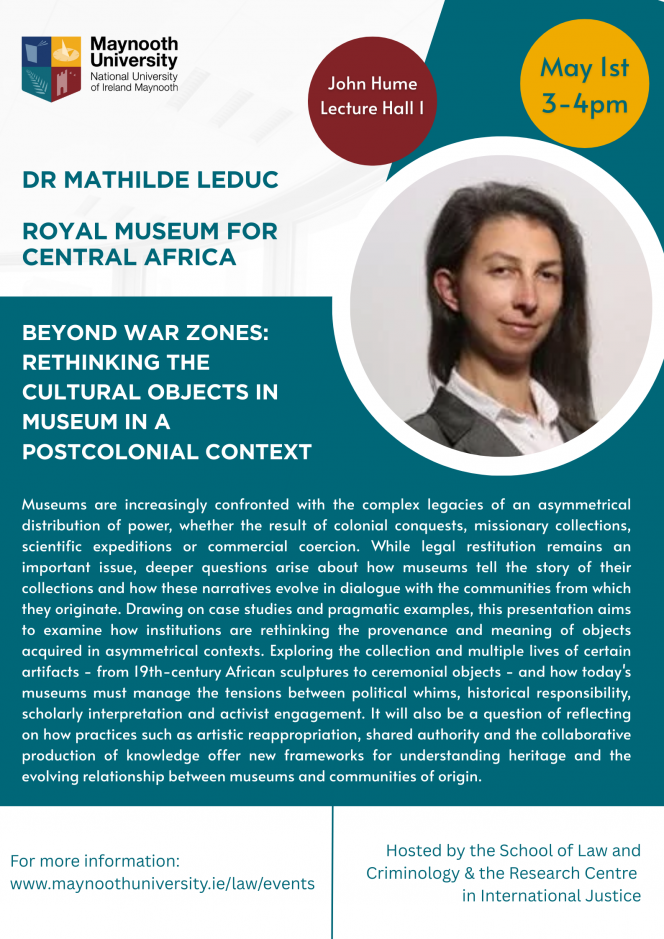 Beyond War Zones: Rethinking the Cultural Objects in Museum in a ...