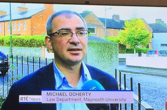 Professor Doherty speaking on RTE News | Maynooth University