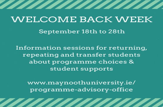 Welcome Back | Maynooth University